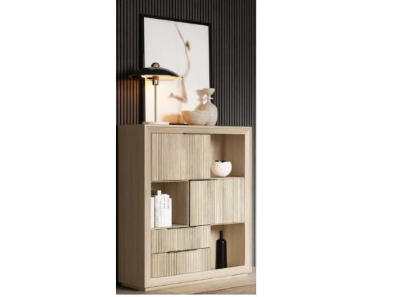 MUEBLE SINGULAR 2P 2C "C607" CONEXION ROBLE ZEBRA - Hnos. García